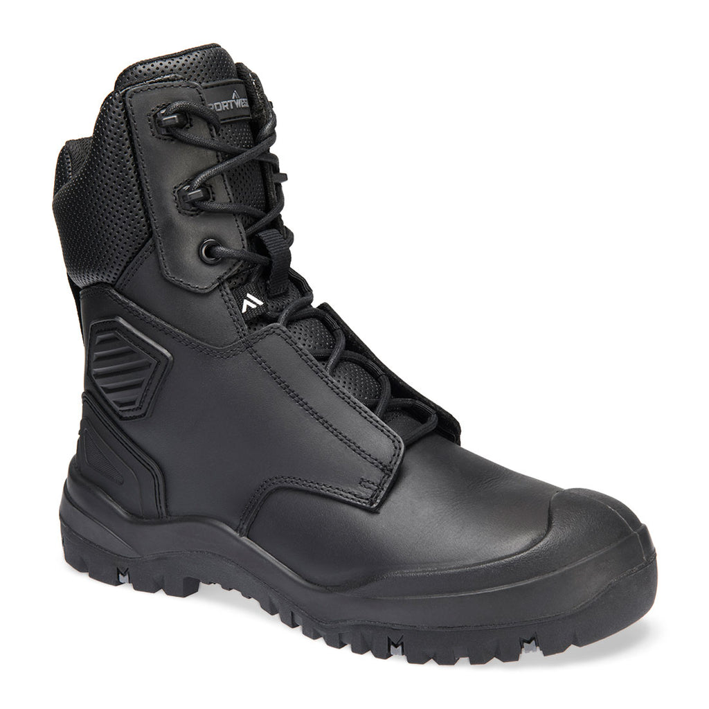 Portwest Steel Leather Shin Boot S3 SC HRO HI CI LG SR - Black ...