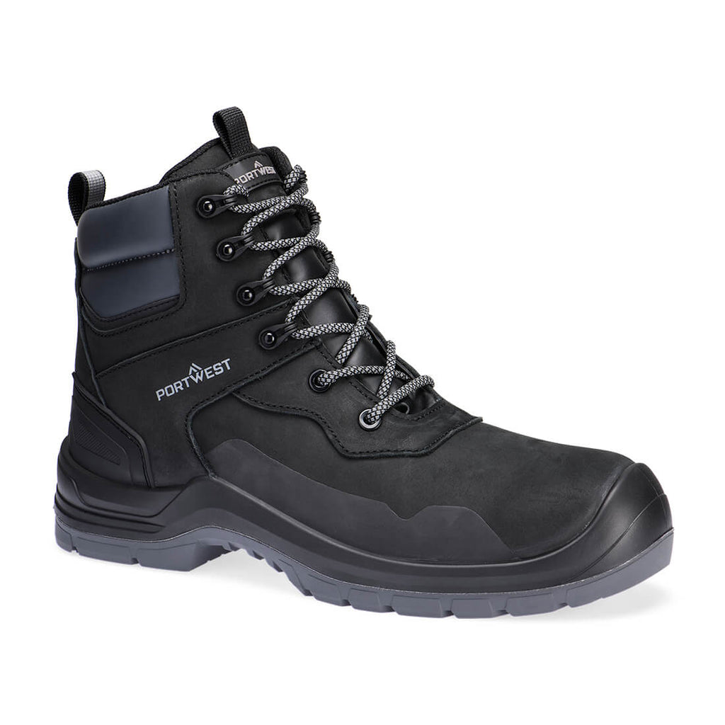 Portwest Composite Nubuck Ankle Boot S7L LG FO SR - Black - FV06BKR ...